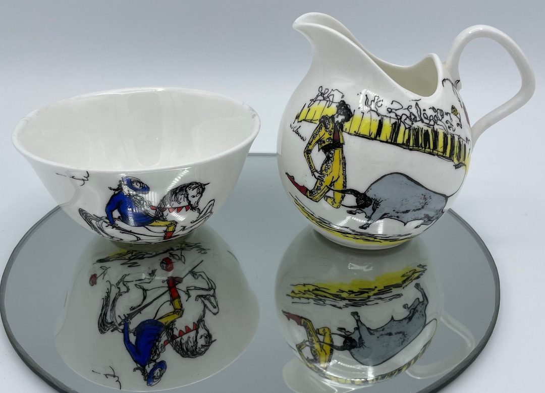 Vintage El Matador Cream and Open Sugar Set, Designed by Maureen Tanner ...