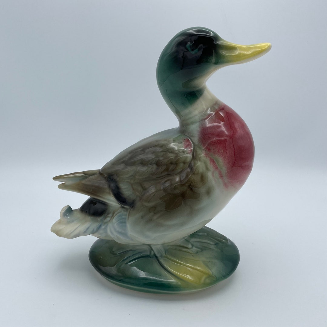 Vintage Mallard Duck Figurine by Anthony D. Priolo USA Pottery, 1940's ...