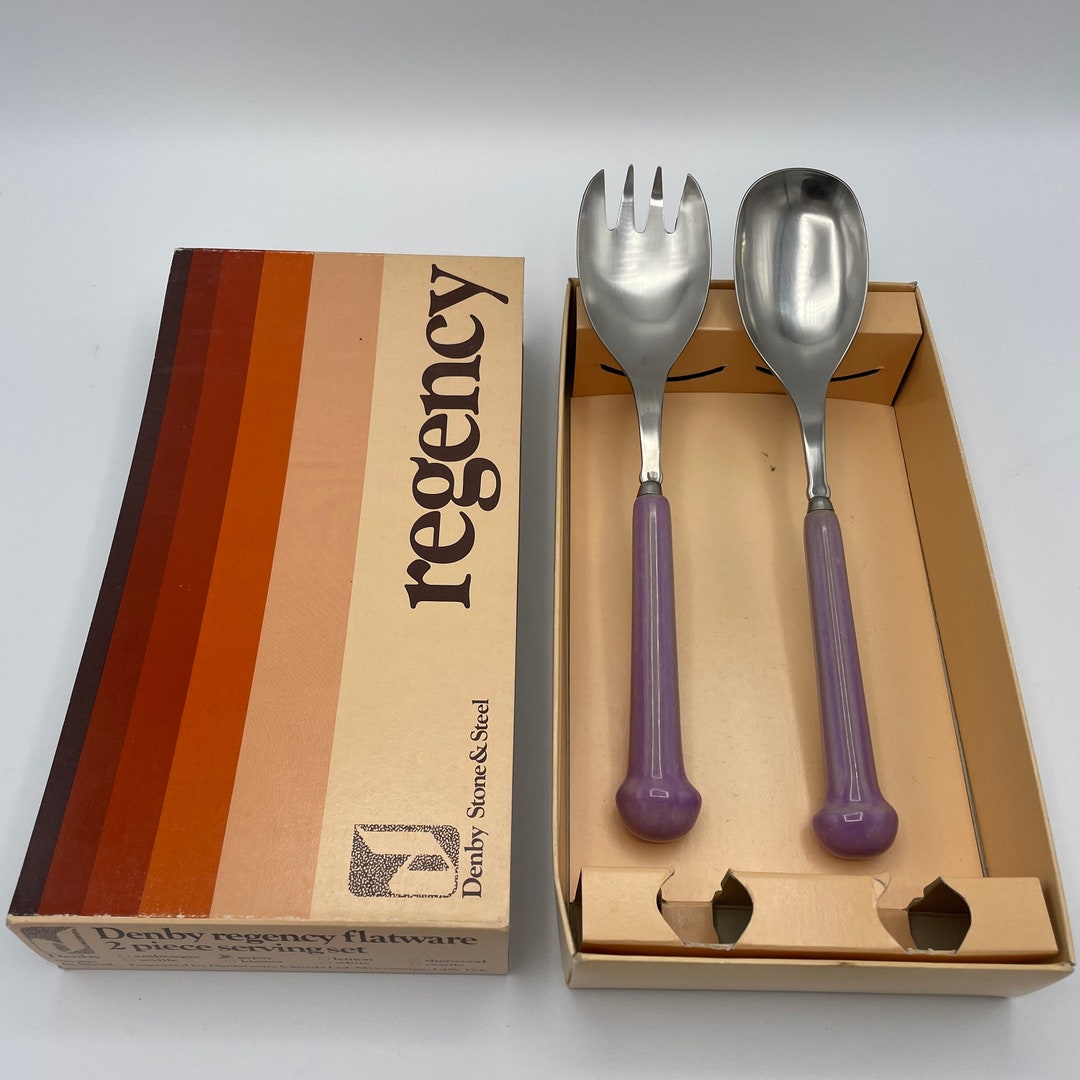 Vintage Denby Regency Flatware 2-piece Serving Set, Gypsy, in Original ...