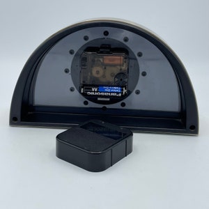 Vintage Seiko Brass Table Top Clock, Half-moon, Transparent Smoky ...