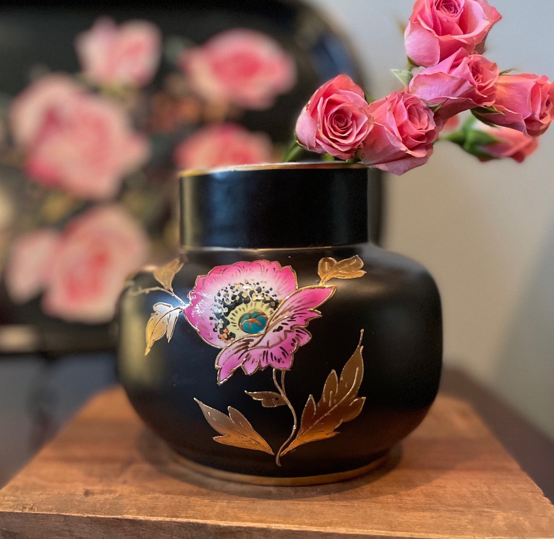 Vintage Hand Painted Falcon Ware Poppy Vase, by Thomas Lawrence, Made ...