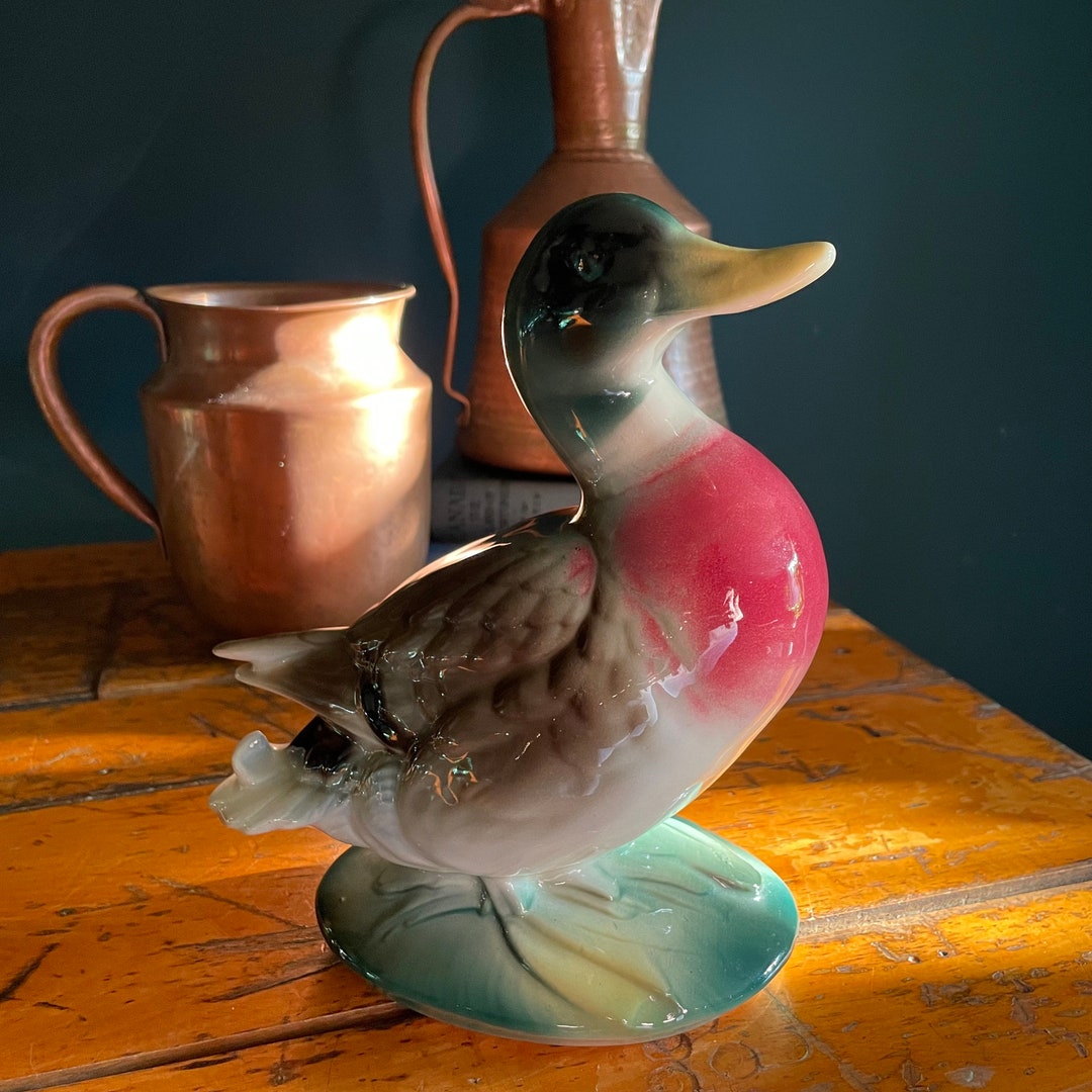 Vintage Mallard Duck Figurine by Anthony D. Priolo USA Pottery, 1940's ...