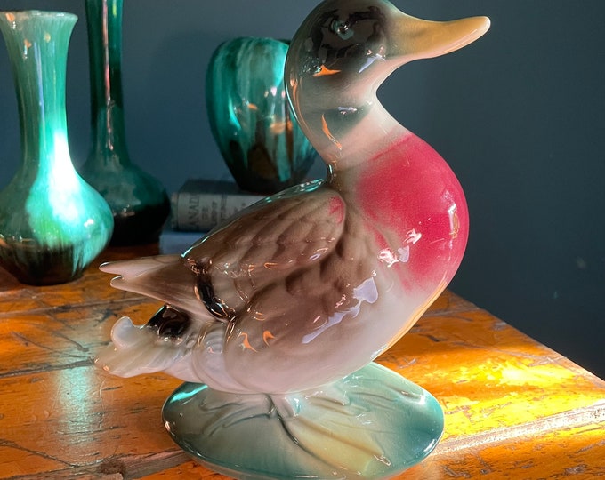 Vintage Mallard Duck Figurine by Anthony D. Priolo USA Pottery, 1940's ...