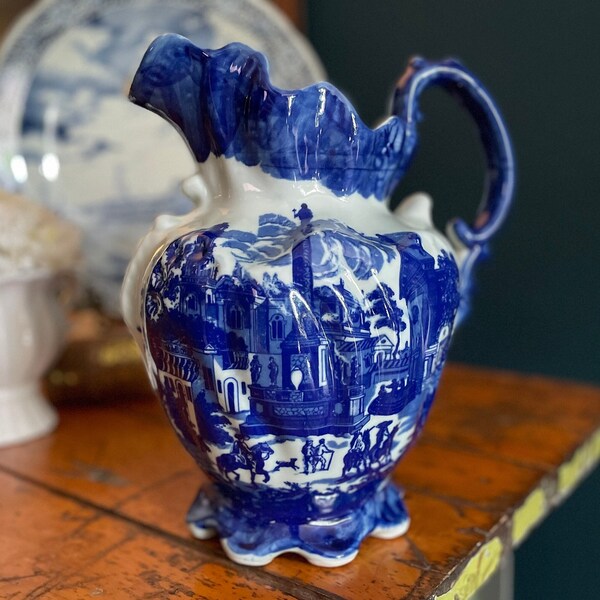 Flow Blue Pitcher - Etsy