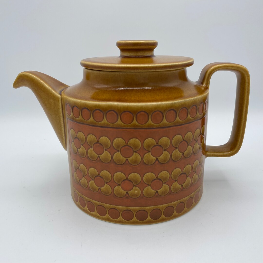 Vintage MCM Tea Pot, Hornsea England, Saffron Pattern 1974, Daisy Motif ...
