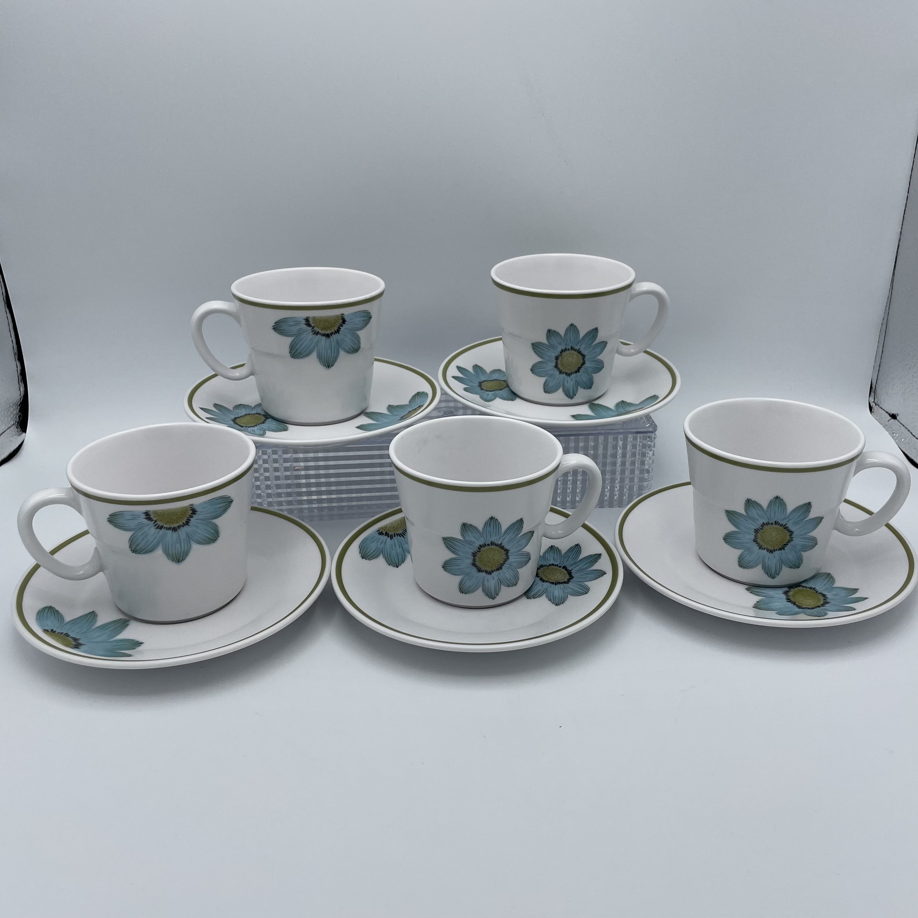 Vintage Noritake Up-sa Daisy Creamer, Covered Sugar and Five Sets of ...