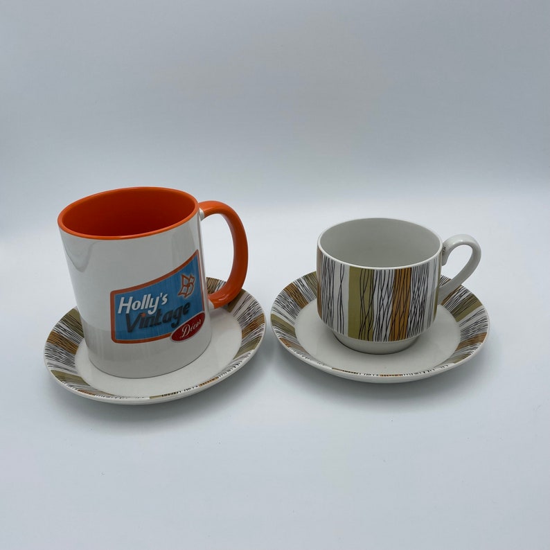 Vintage Midwinter Sienna Cups and Saucers, Jessie Tait Design, 1960s - Etsy