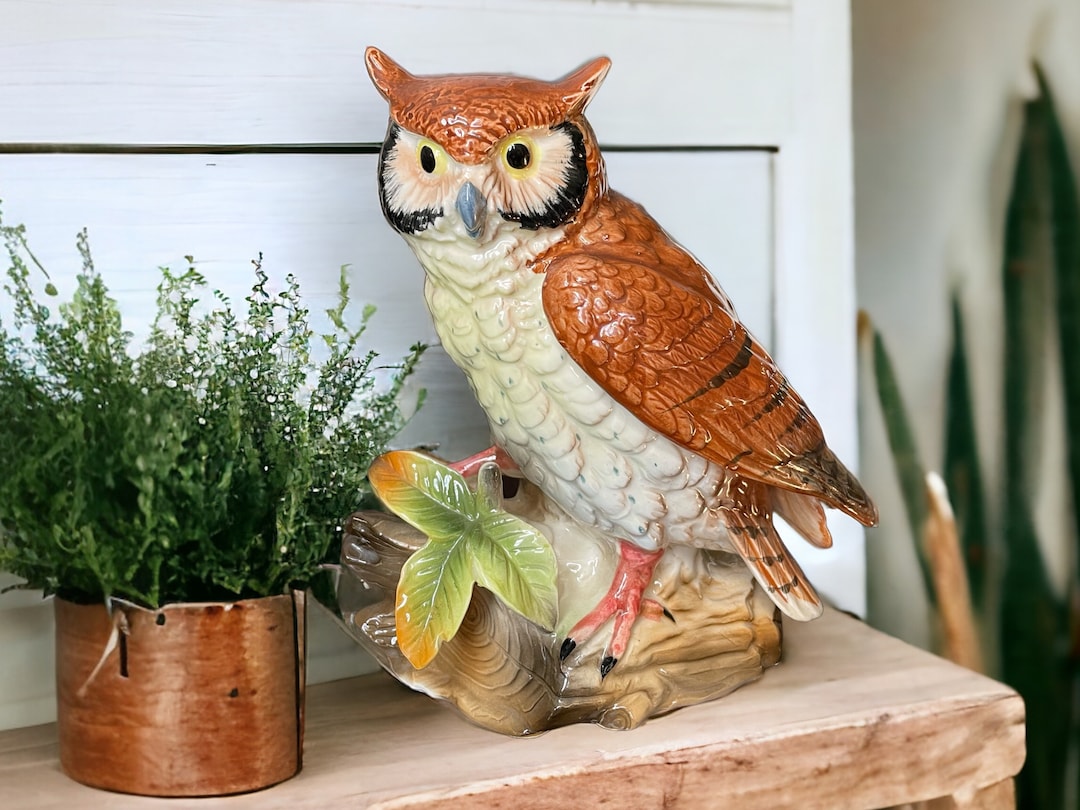 Vintage Great Horned Owl Figurine From the Bird Collection JSC OWL 183 ...