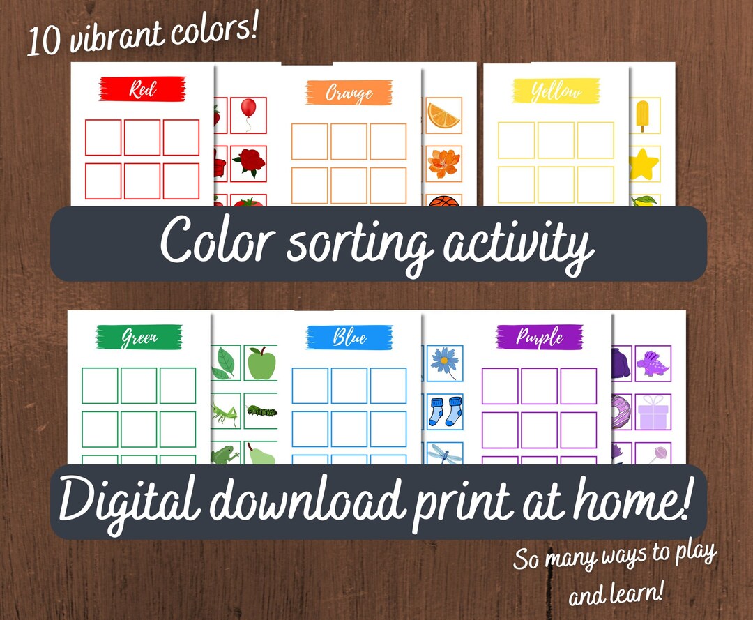 Preschool Color Sorting Activity Preschool Digital Download Preschool ...