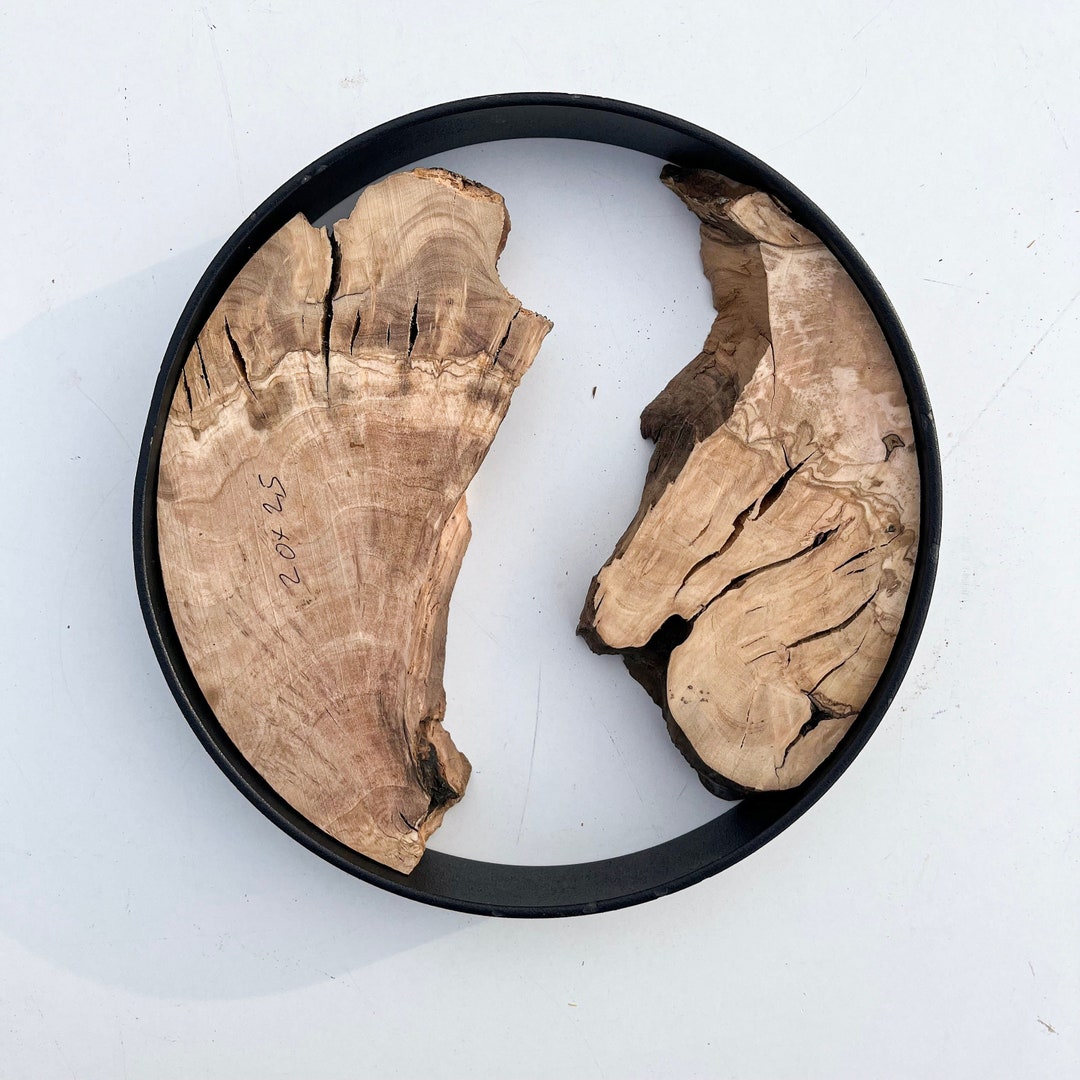 Olive Wood Slab With Metal Frame: Live Edge Epoxy Art Supplies - Etsy