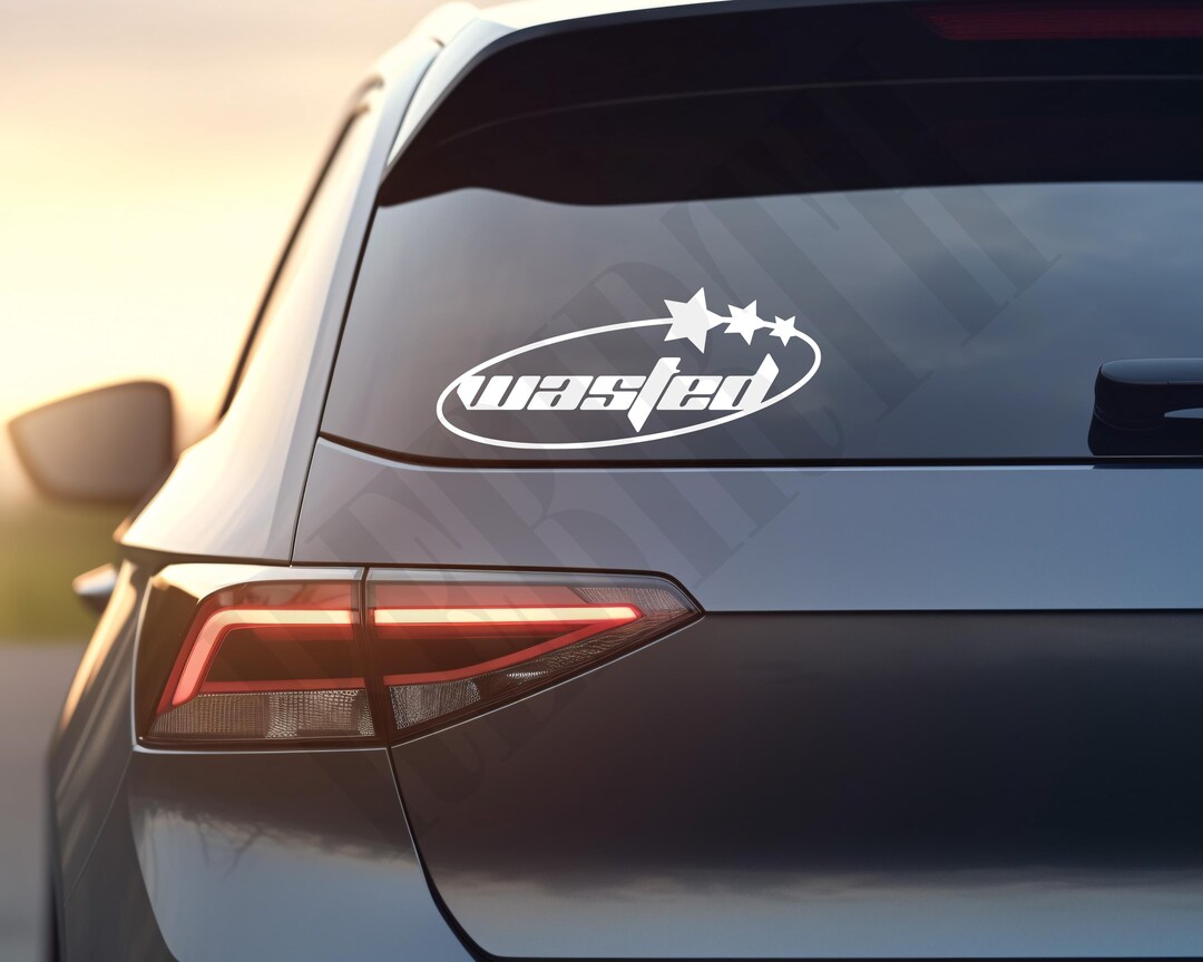 Wasted Y2k Window Sticker | JDM Build | Custom Car | Drift Build - Etsy