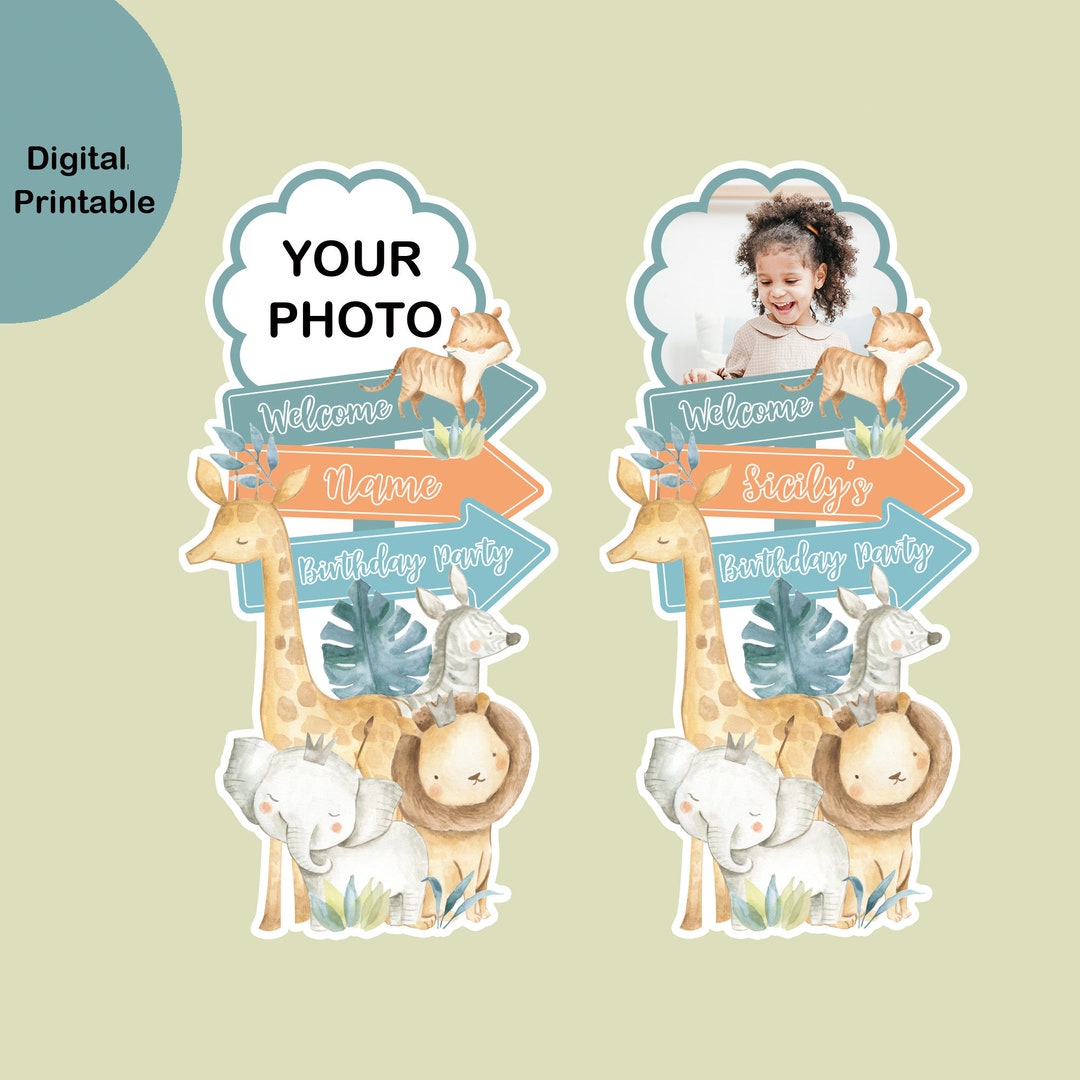 Custom Animal Theme Signpost for Birthday Party Zoo Signpost - Etsy