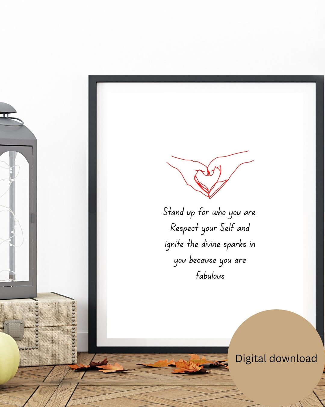 Self Love Digital Printable Wall Art Mindfulness Gift Positive Energy ...