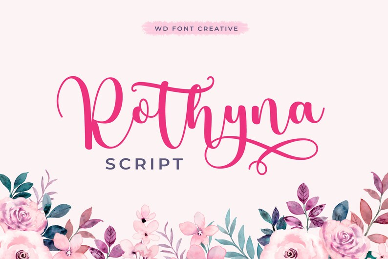 Rothyna Script | Modern Font, Cute Font, Love Font, Lovely Font, Romantic Font, Wedding Font ...