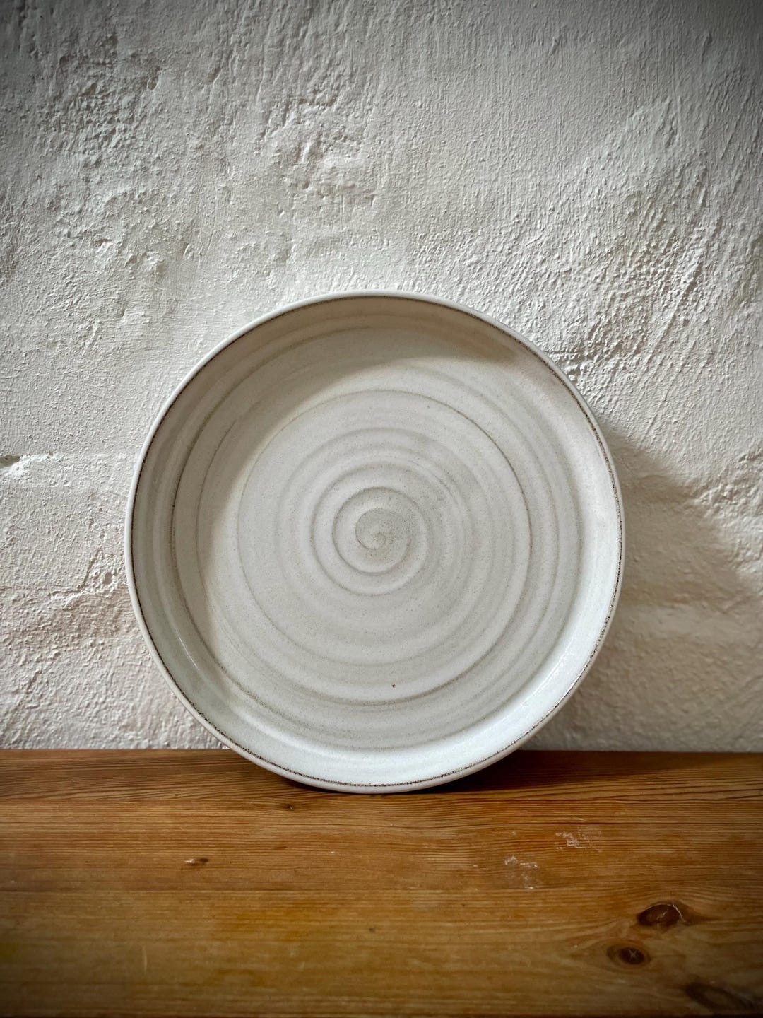 Big White Platter, Ceramic Serving Dish, Hand Thrown Plate 27,5 Cm - Etsy