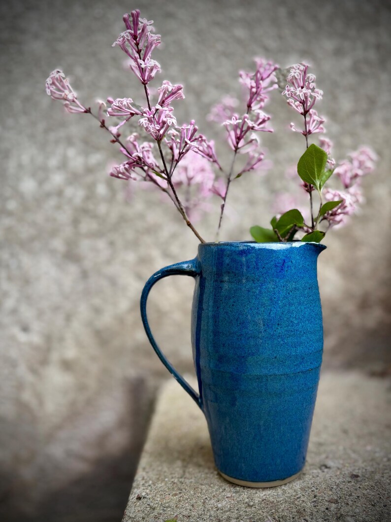 Ceramic Pitcher, Blue Milk Jug, Handmade Small Creamer 4 Dl - Etsy