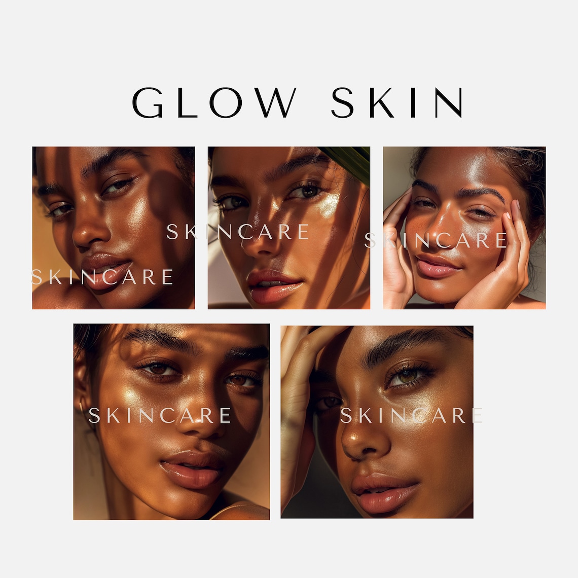 Glow Women Stock Images \ Skincare Beauty, Natural, Facial \ Photos for ...