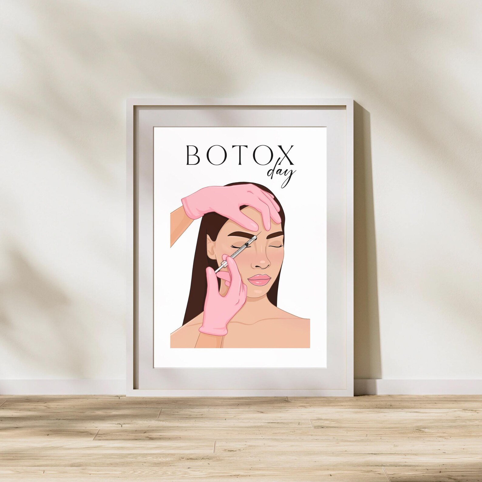 Botox Injection Points Print, Nurse Injector Art, Esthetician Art, Med ...