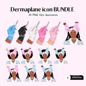 Dermaplane Skincare Icon, Girls Illustration \ Beauty, Natural, Facial ...