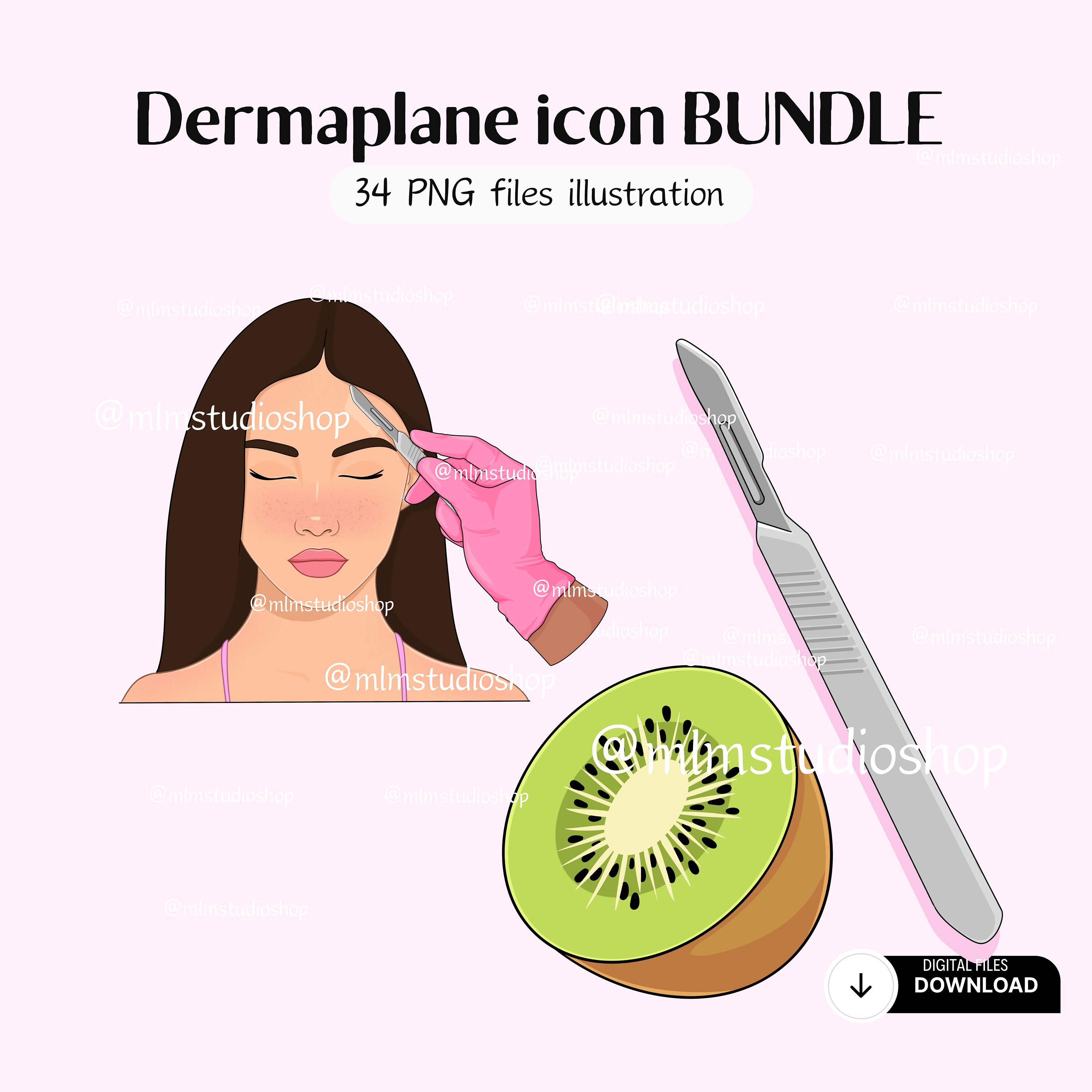 Dermaplane Skincare Icon, Girls Illustration \ Beauty, Natural, Facial ...