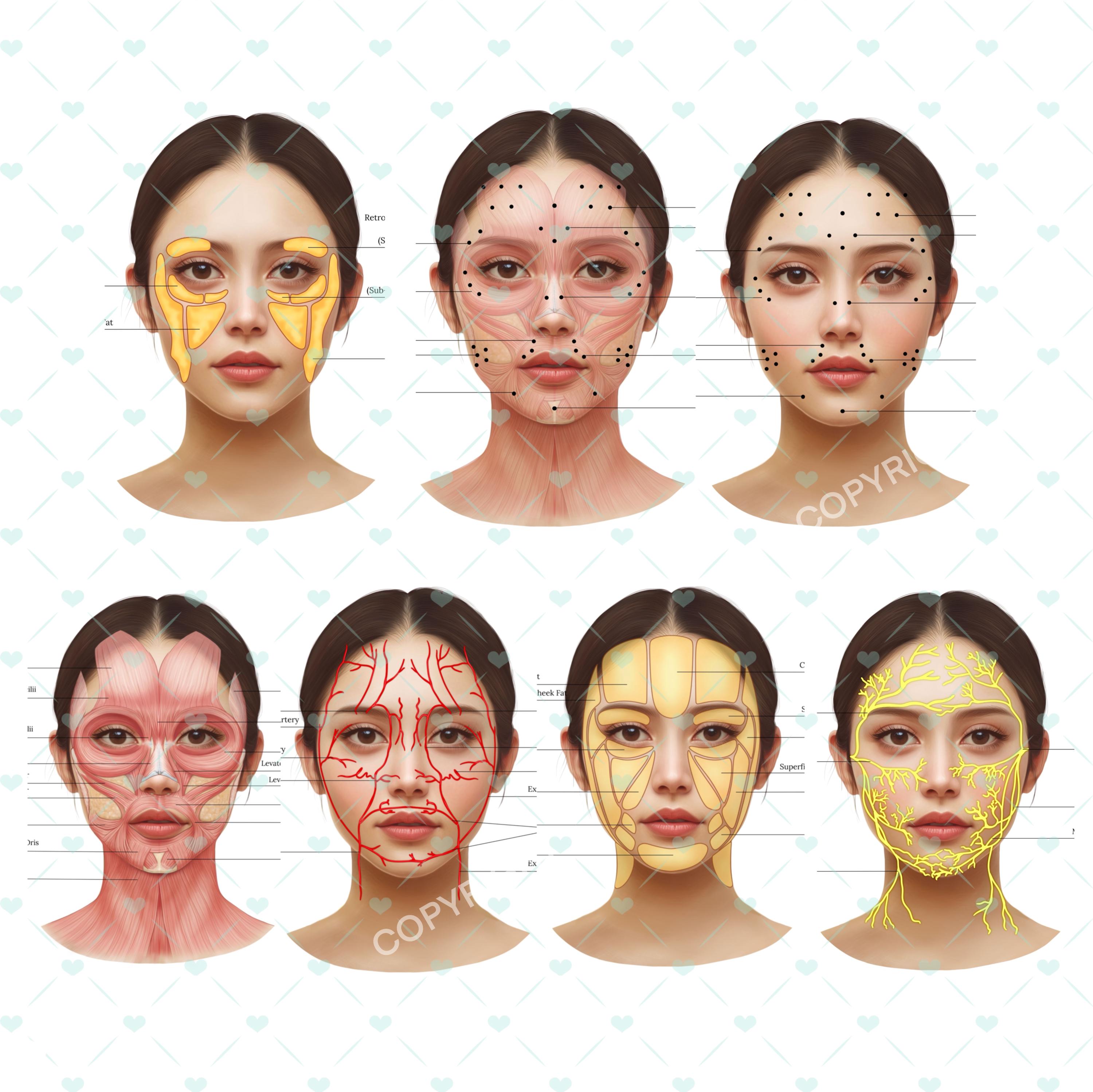 Facial Anatomy Bundle | Botox & Filler Injector | Anatomy | Esthetician ...