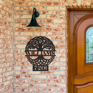 Personalized Metal Address Sign for House | House Numbers | Modern ...