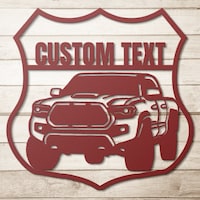 Metal Toyota Tailgate | Mancave Garage Decor | Artisan Made Hanging ...