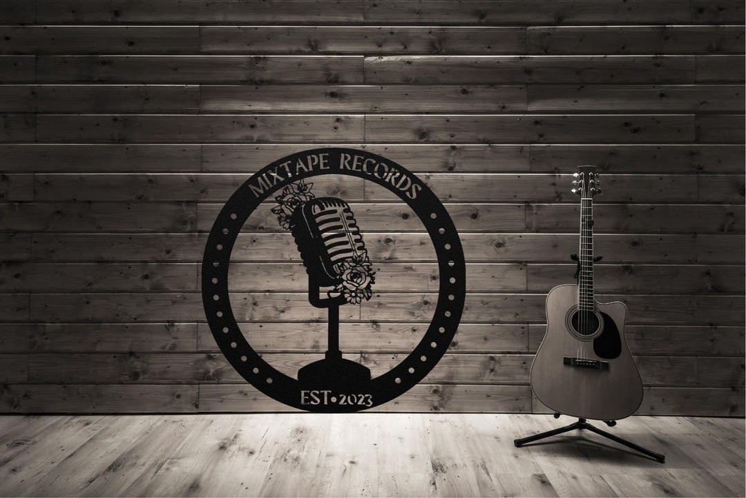 Personalized Podcast Recording Studio Metal Wall Art | Music Studio ...