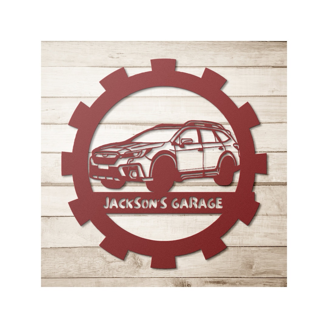 Subaru Outback Personalized Garage Metal Wall Art | Subaru Custom Sign ...