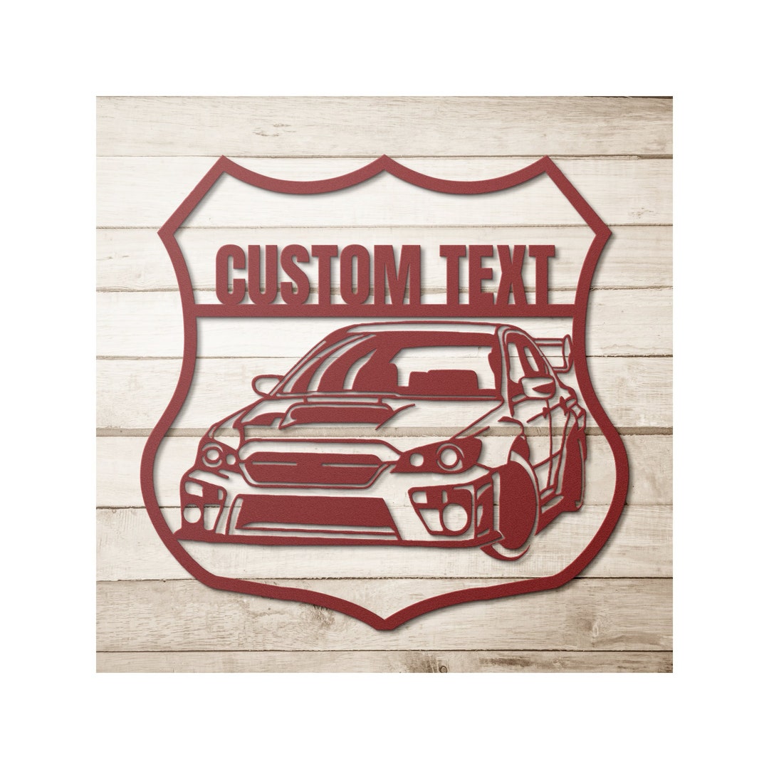 Subaru WRX Personalized Garage Metal Wall Art | Subaru WRX Custom Sign ...