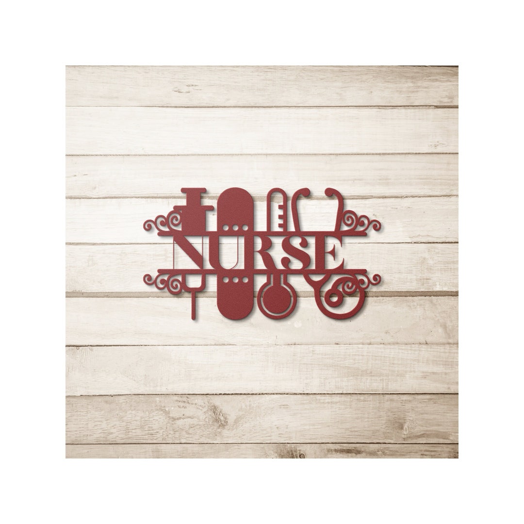 Personalized Nurse Metal Sign | Stethoscope Gift Art | Nurse Decor ...