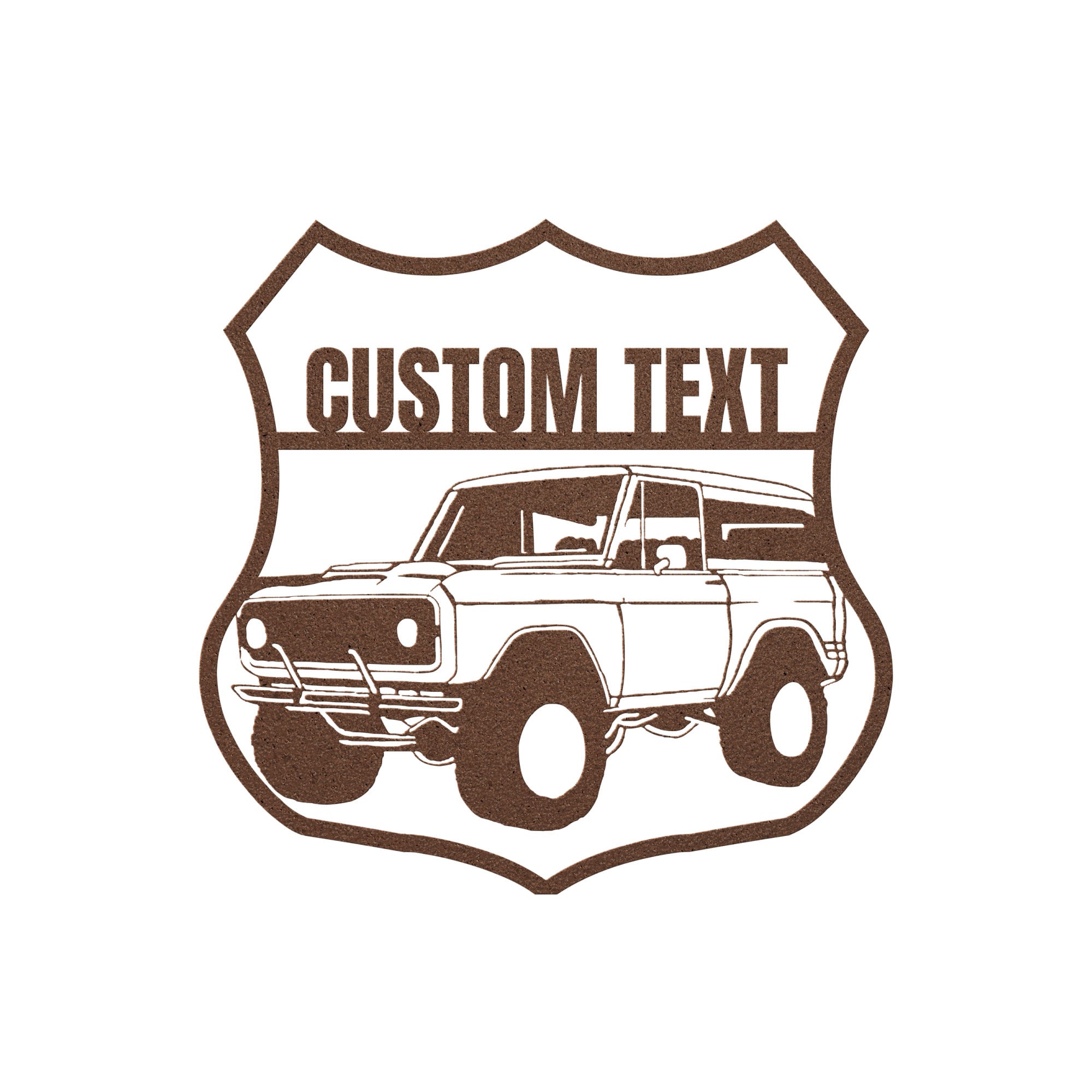 Personalized Ford Bronco Garage Metal Wall Art | Ford Bronco Silhouette ...