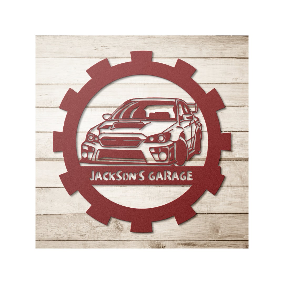 Subaru WRX Personalized Garage Metal Wall Art Subaru WRX Custom Sign ...