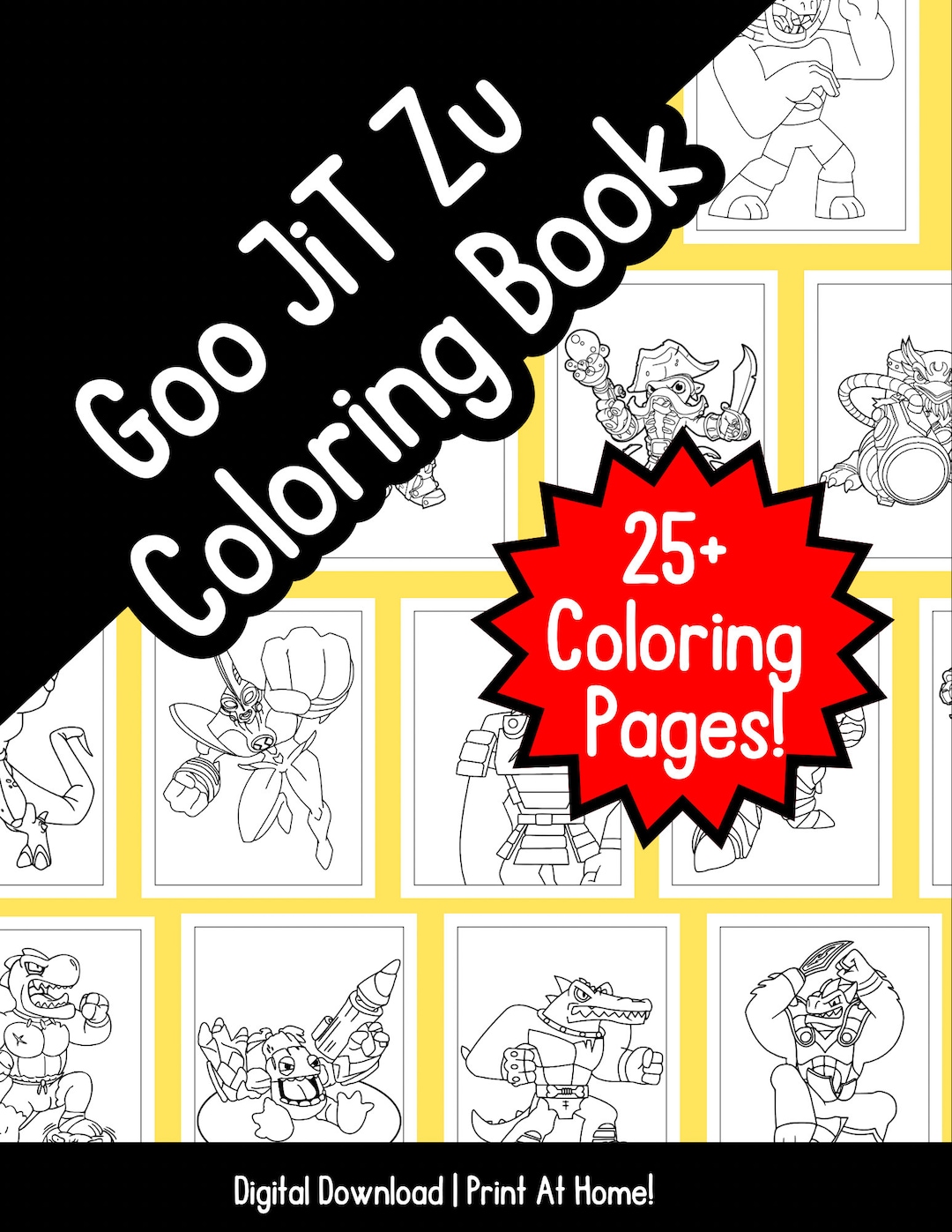 Goo Jit Zu Kids Coloring Book Digital Download Color Page - Etsy