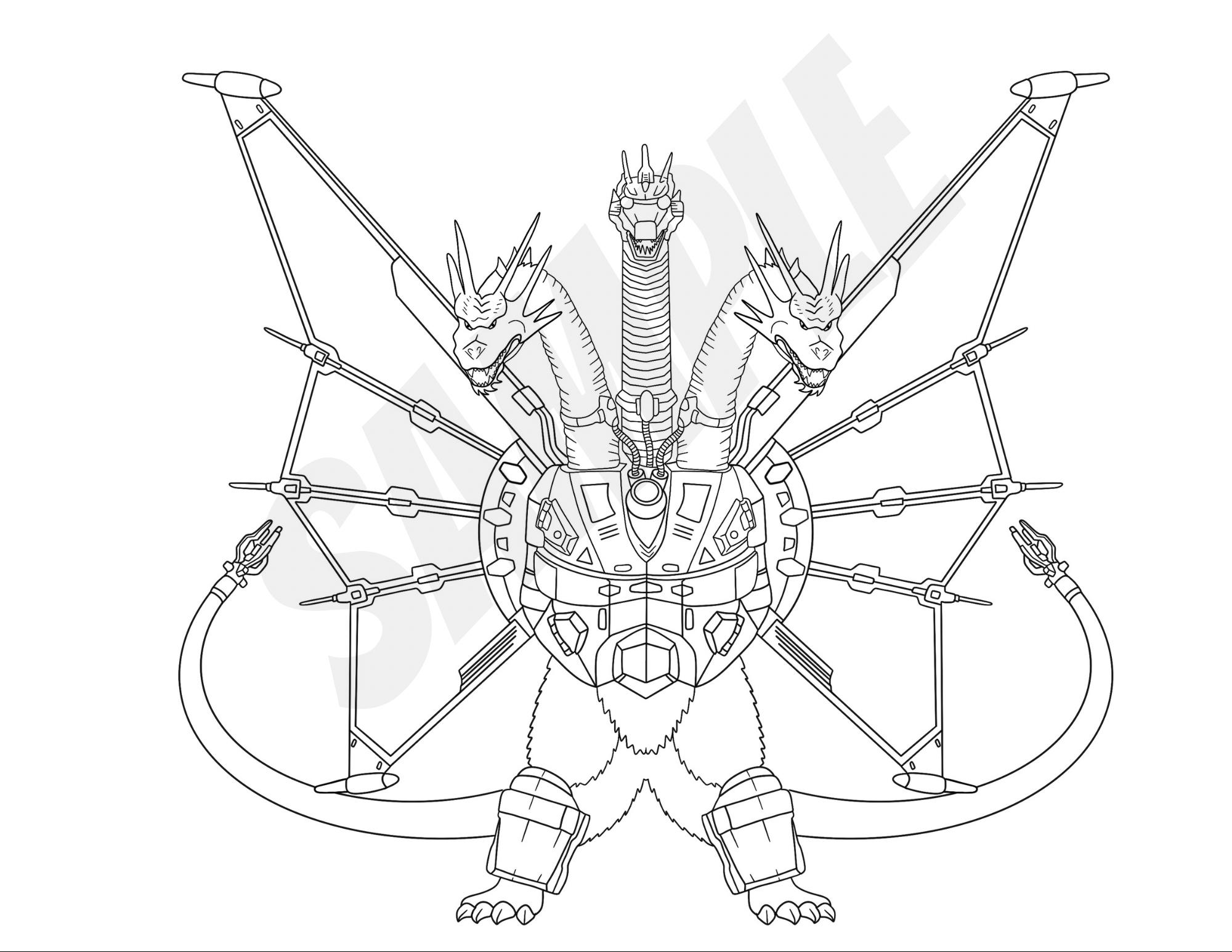 Godzilla Coloring Book | Color All Monsters! | 30 Coloring Pages - Etsy