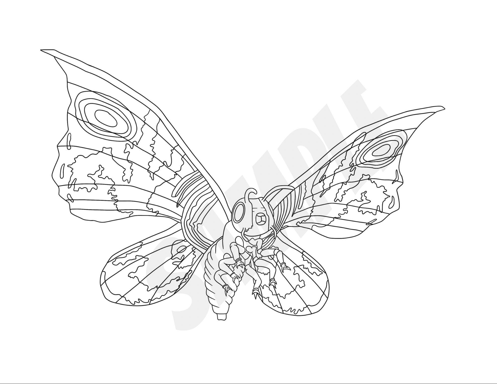 Godzilla Coloring Book | Color All Monsters! | 30 Coloring Pages - Etsy