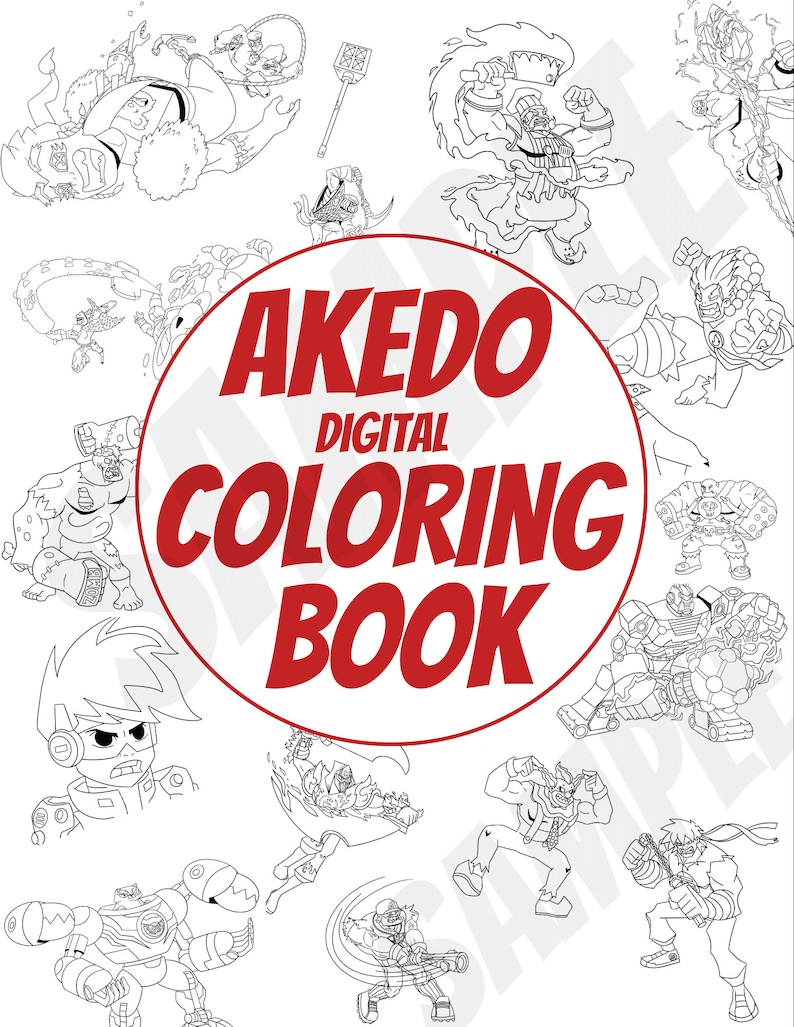 Digital Akedo Coloring Book | 27 Pages! - Etsy