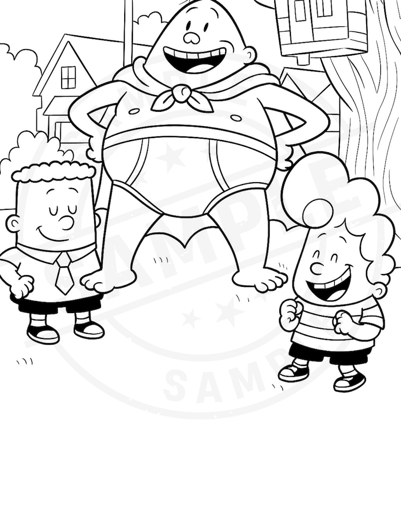Captain Underpants Coloring Book | 25 Pages! | Digital Download (fan ...