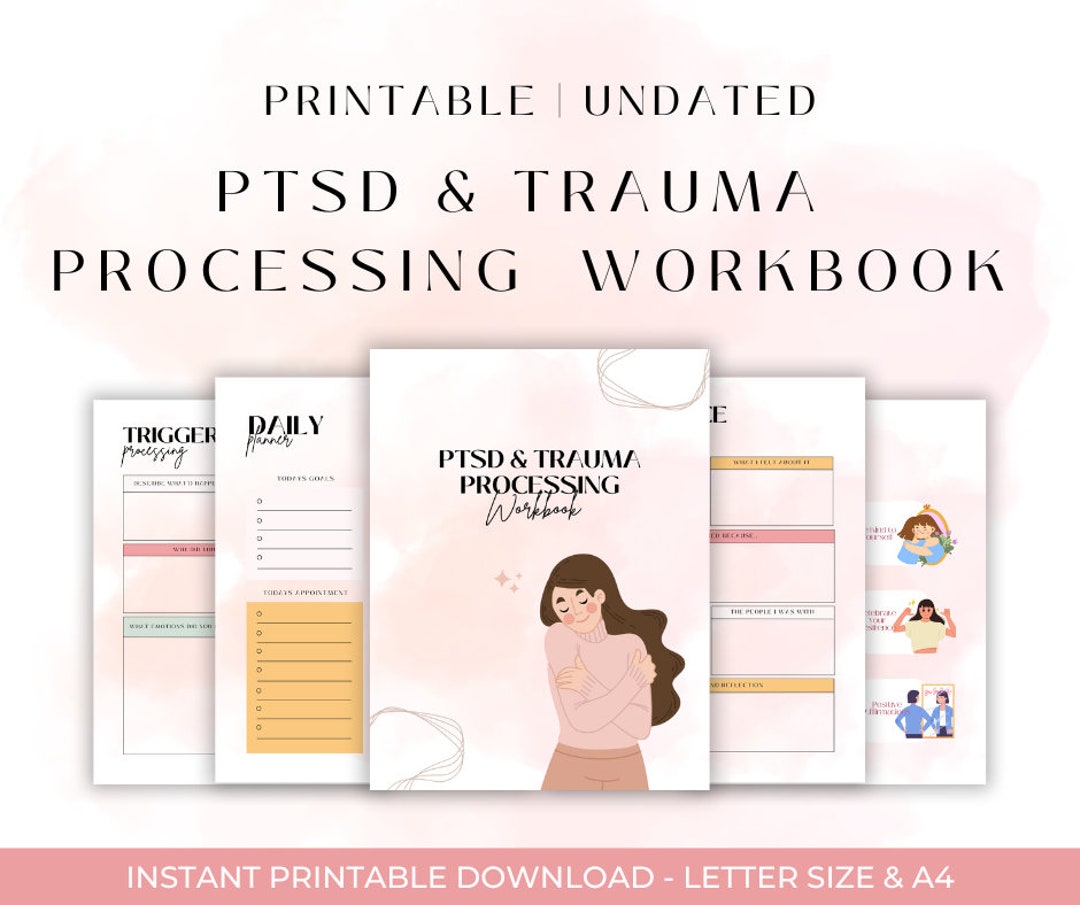PTSD & Trauma Processing Workbook Anxiety Workbook Adult Trauma Therapy ...