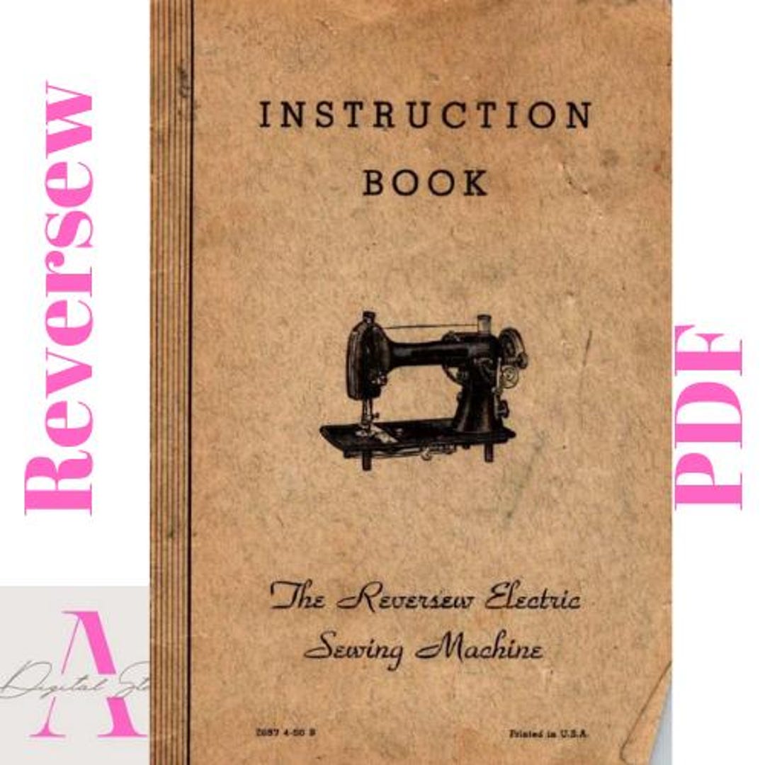 Vintage Reversew Electric Sewing Machine Digital PDF File, Parts List ...