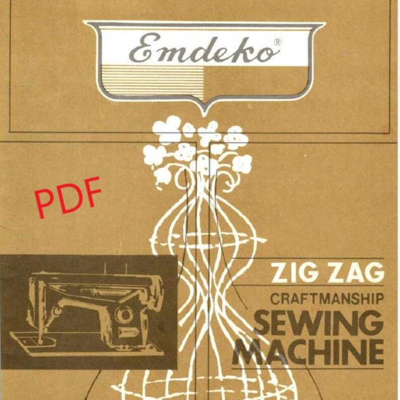 Emdeko Zig Zag Craftmanship Sewing Machine Instruction Manual Vintage ...