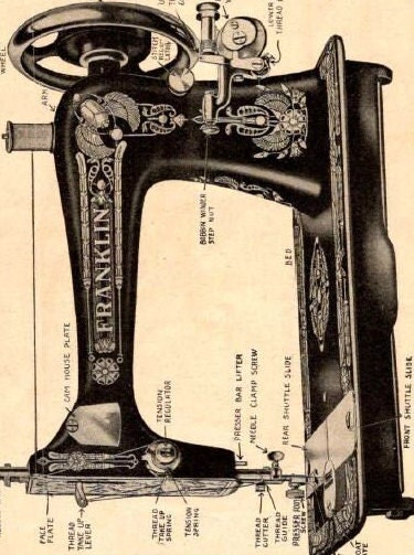 Vintage Franklin Sewing Machine Operating Instructions, Digital PDF ...