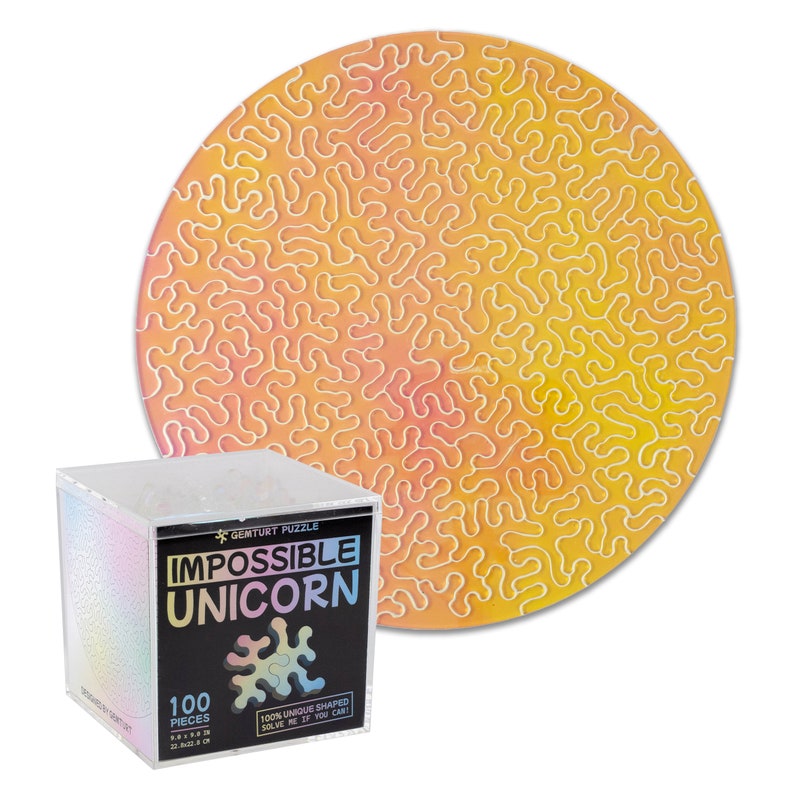 Impossible Unicorn Round Unique Jigsaw Puzzle Color Changing Iridescent ...
