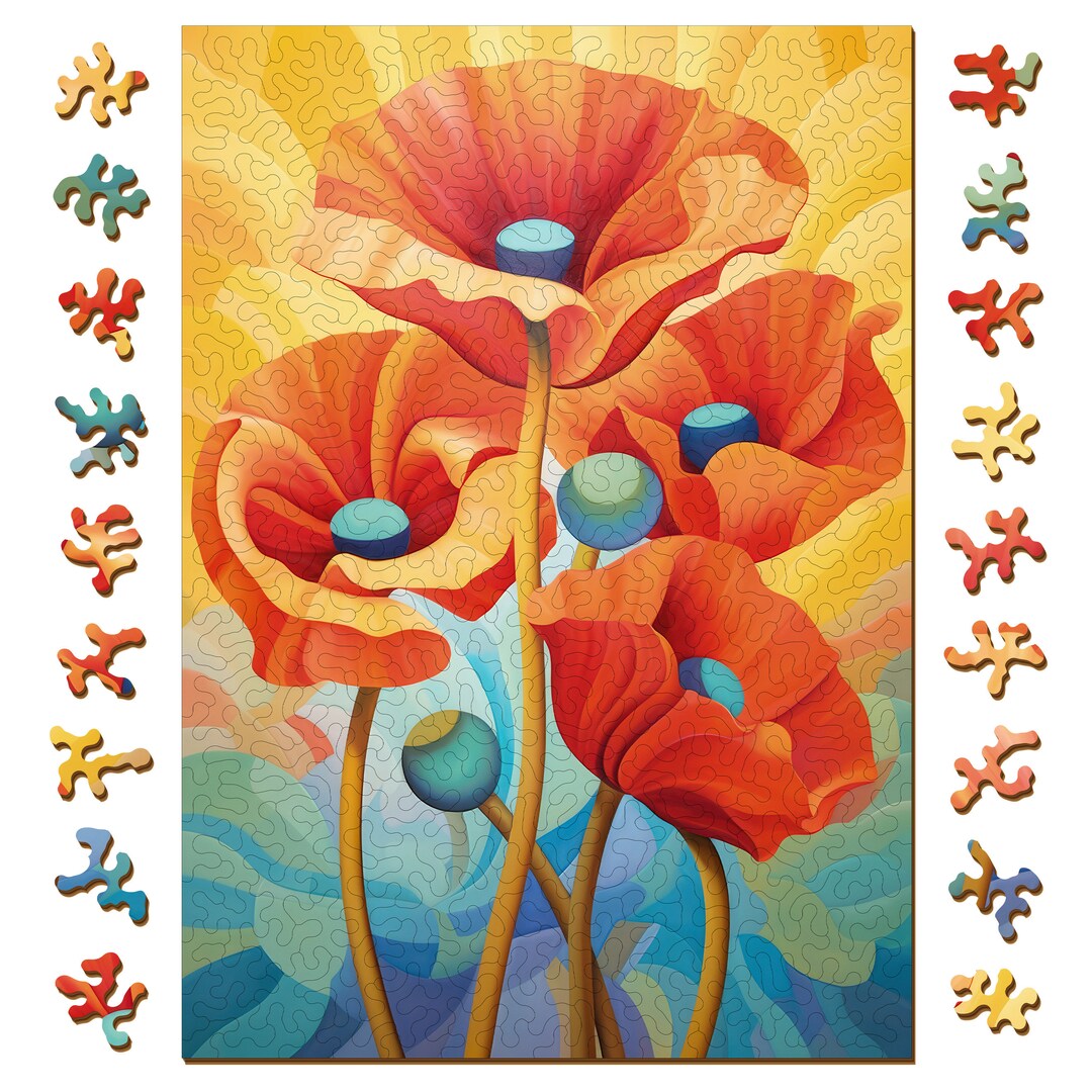 Poppy Dreams Gemturt Jigsaw Puzzle for Adults Premium Wooden Puzzle ...