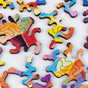 Ribbons Unique Wooden Puzzle by Gemturt | Clever Cut, Sizes for All ...