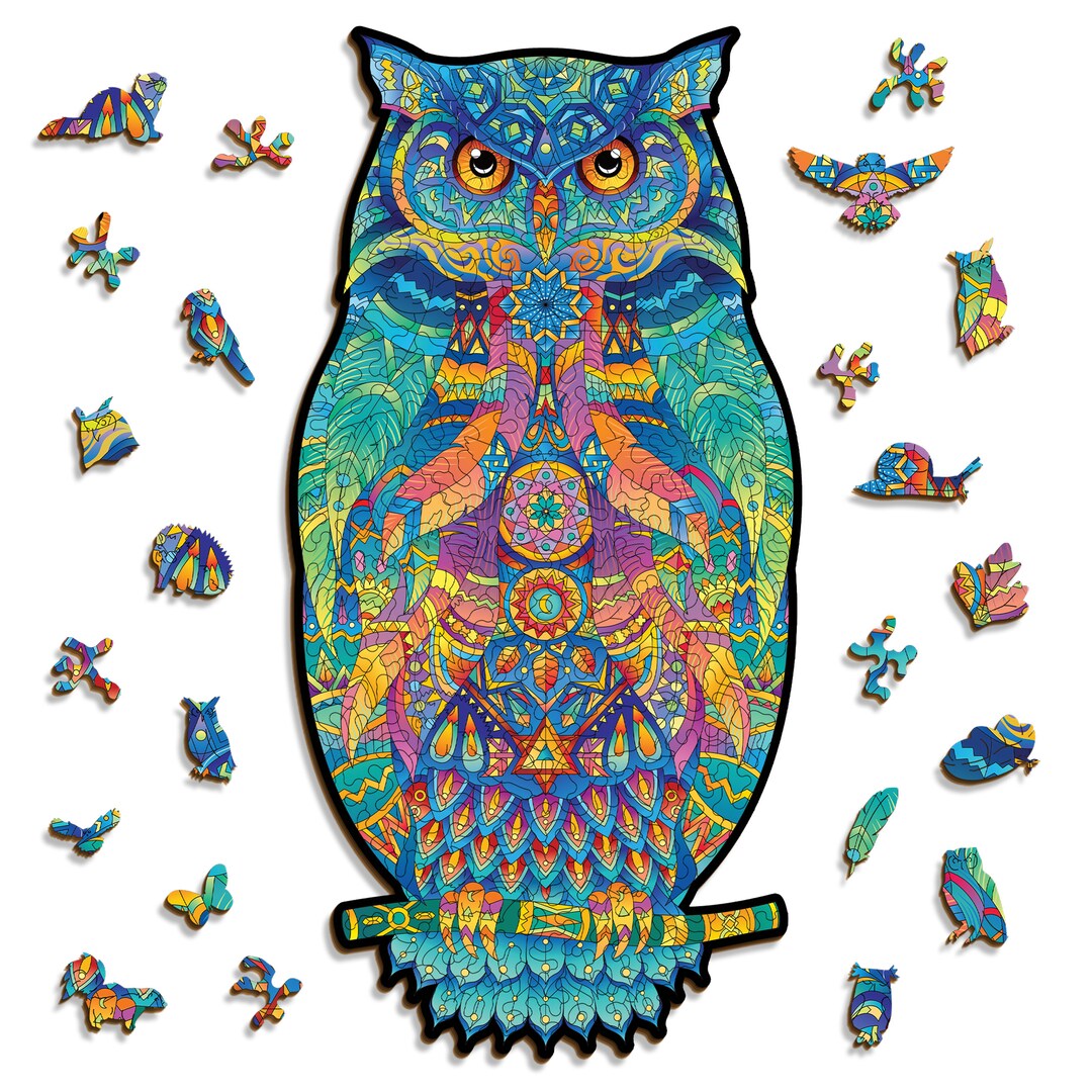 GEMTURT PUZZLE Owl Wooden Jigsaw Puzzle Best Challenge Game for Adults ...