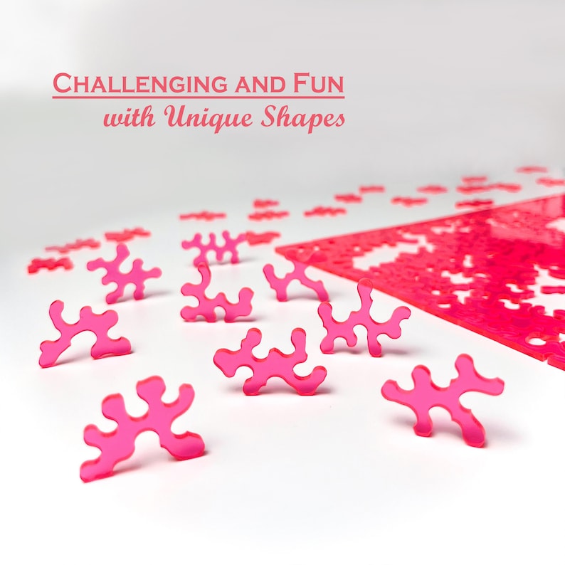 Impossible Magma Puzzle Unique Jigsaw Puzzle Red Transparent Acrylic ...