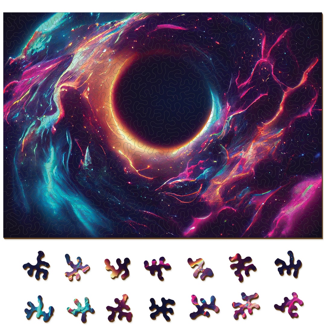 Black Hole Unique Wooden Puzzle by Gemturt | Clever Cut, Sizes for All ...