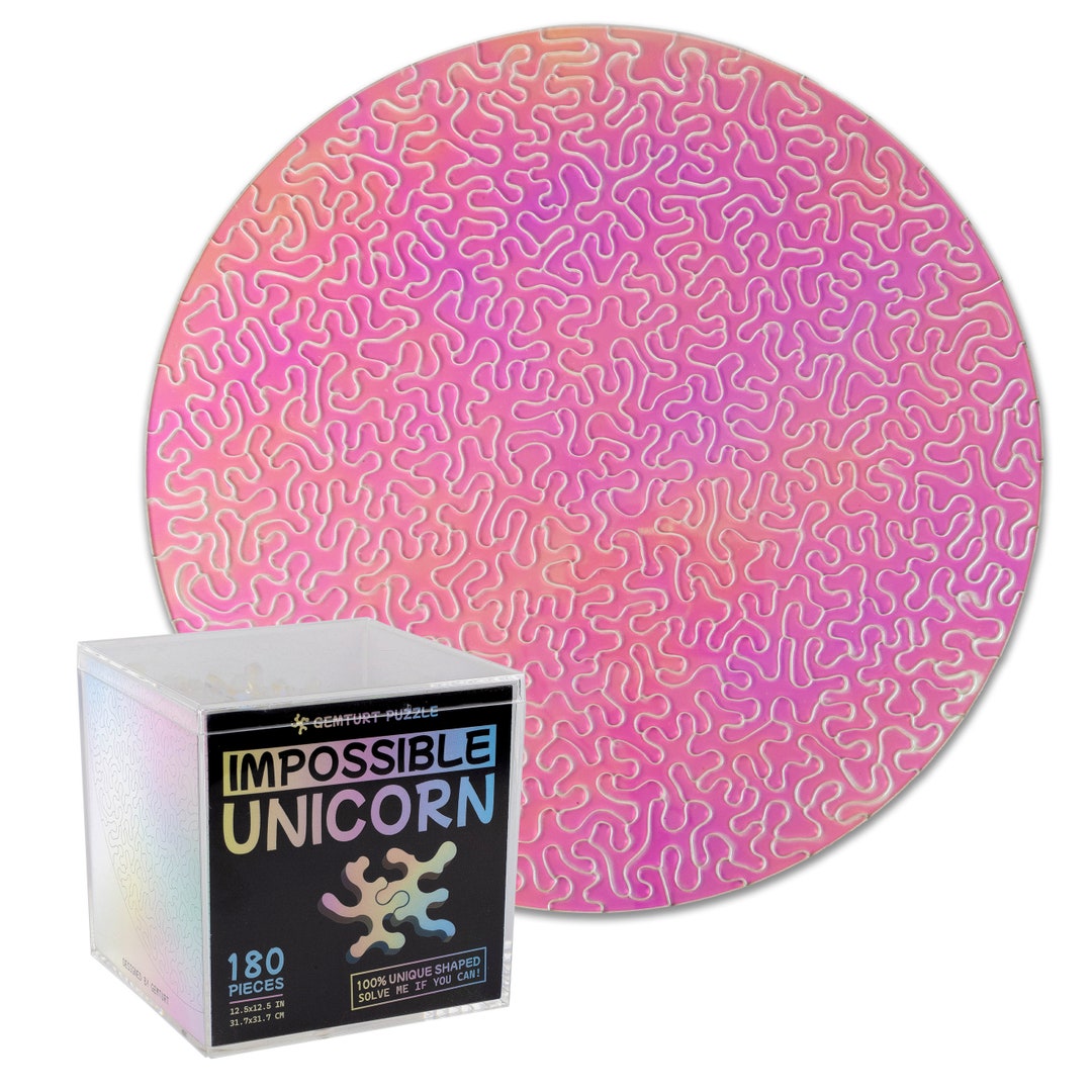 Impossible Unicorn - Round Unique Jigsaw Puzzle Unique Color Changing ...