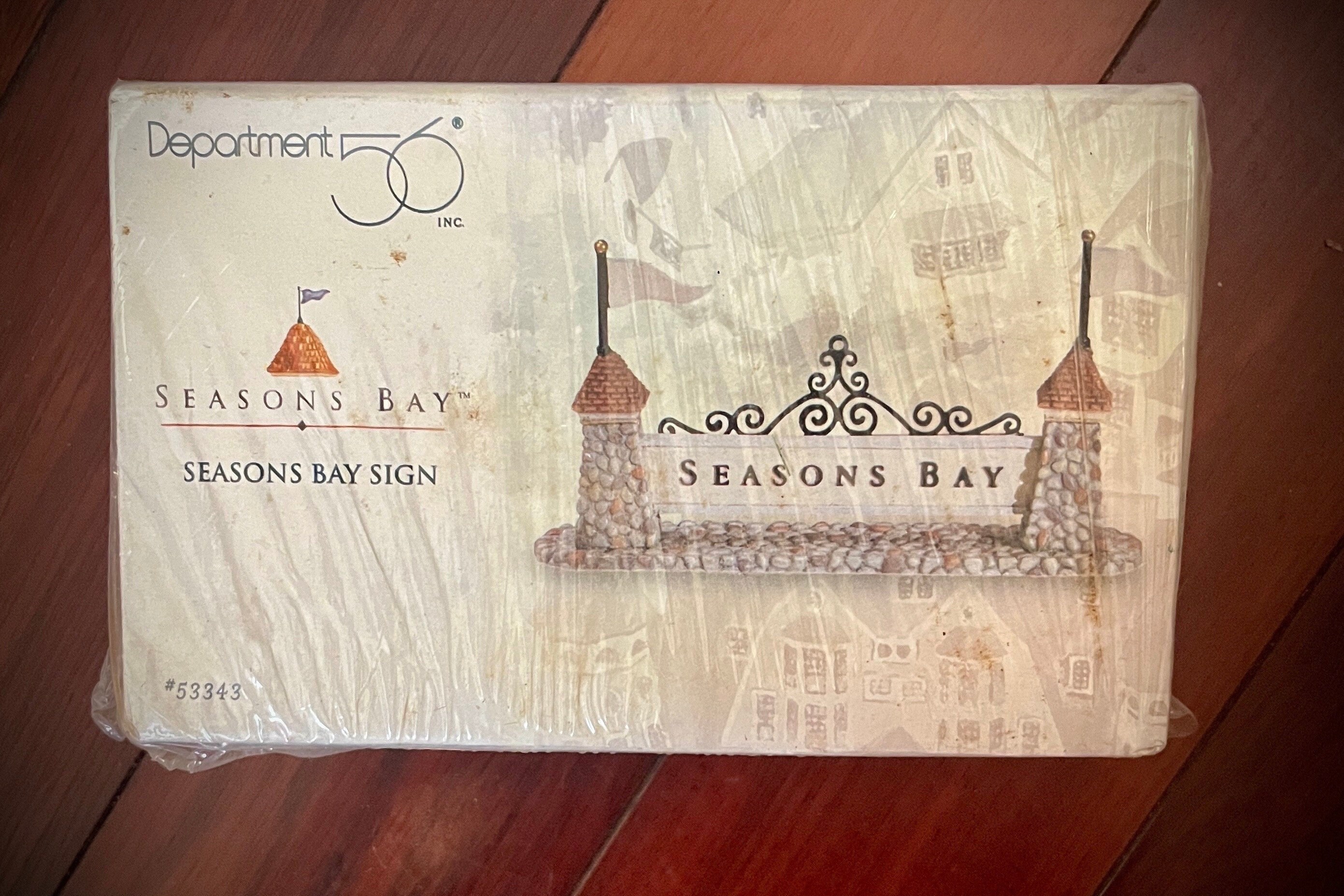 Department 56 Seasons Bay seasons Bay Sign 53343 SEALED - Etsy